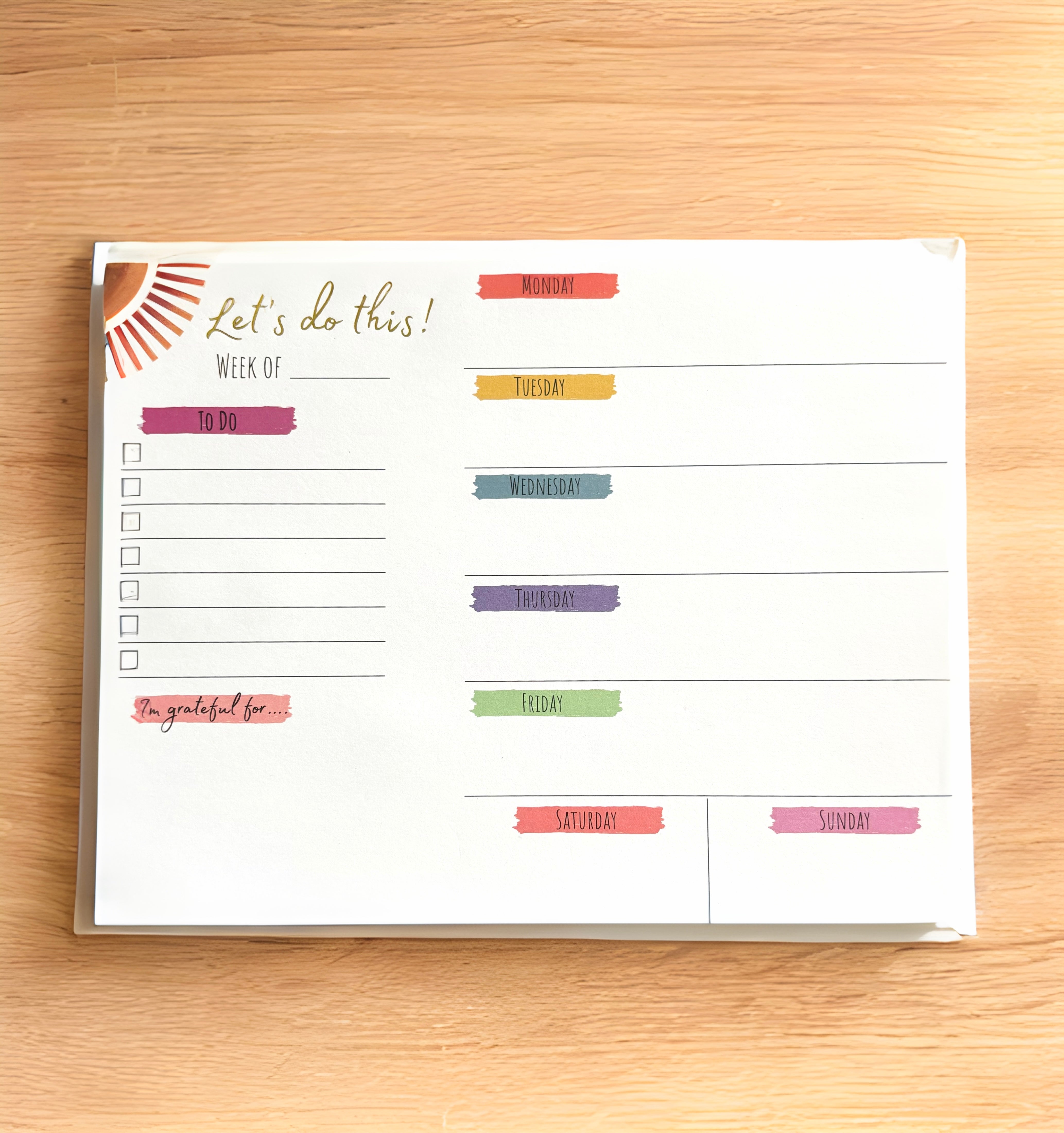 Weekly Planner – Elizabeth Marion